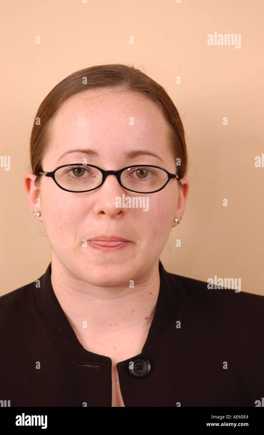 Woman Female Teen Shy Smart High Resolution Stock Photography and ...