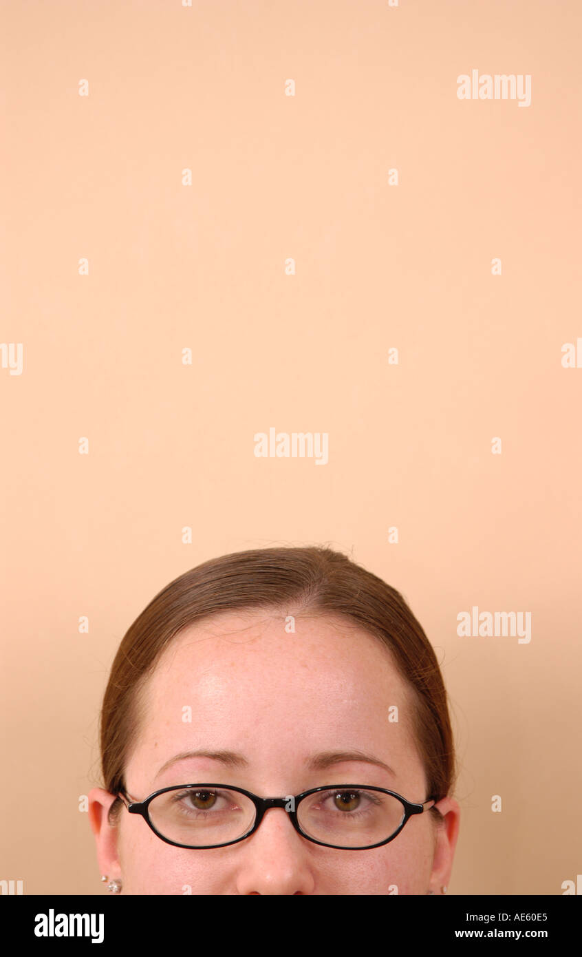 Beautiful Nerd girl with glasses Stock Photo - Alamy