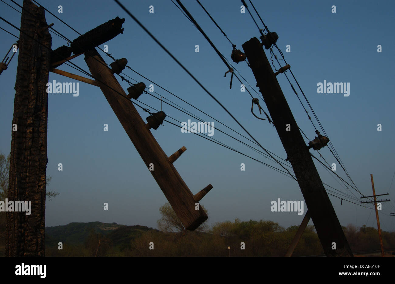 Railroad telegraph poles hi-res stock photography and images - Alamy