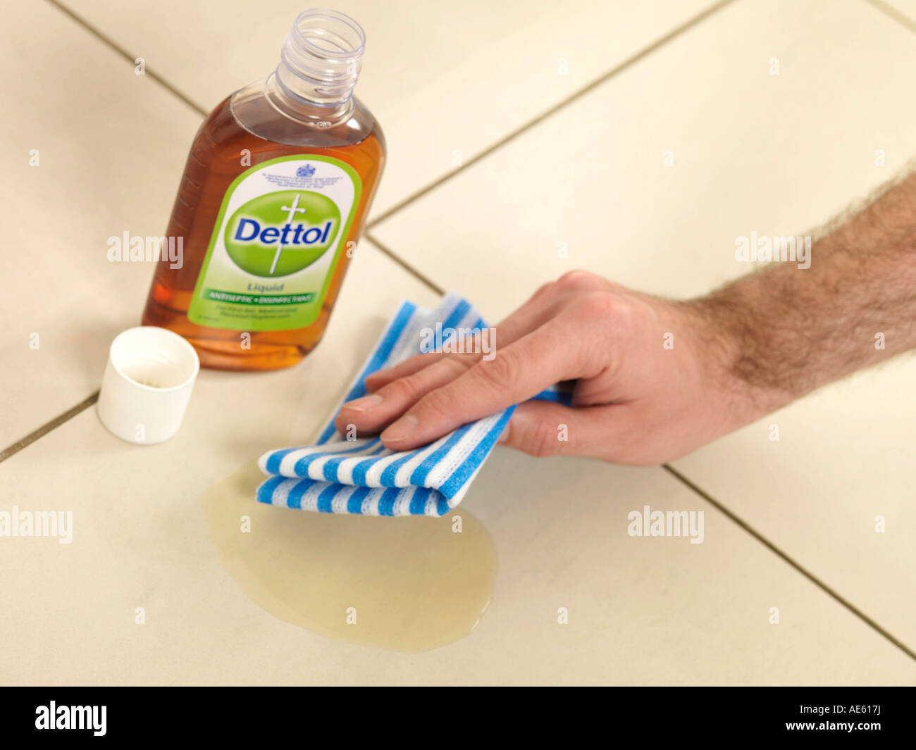 Man Wiping Surface Clean Model Released Stock Photo - Alamy