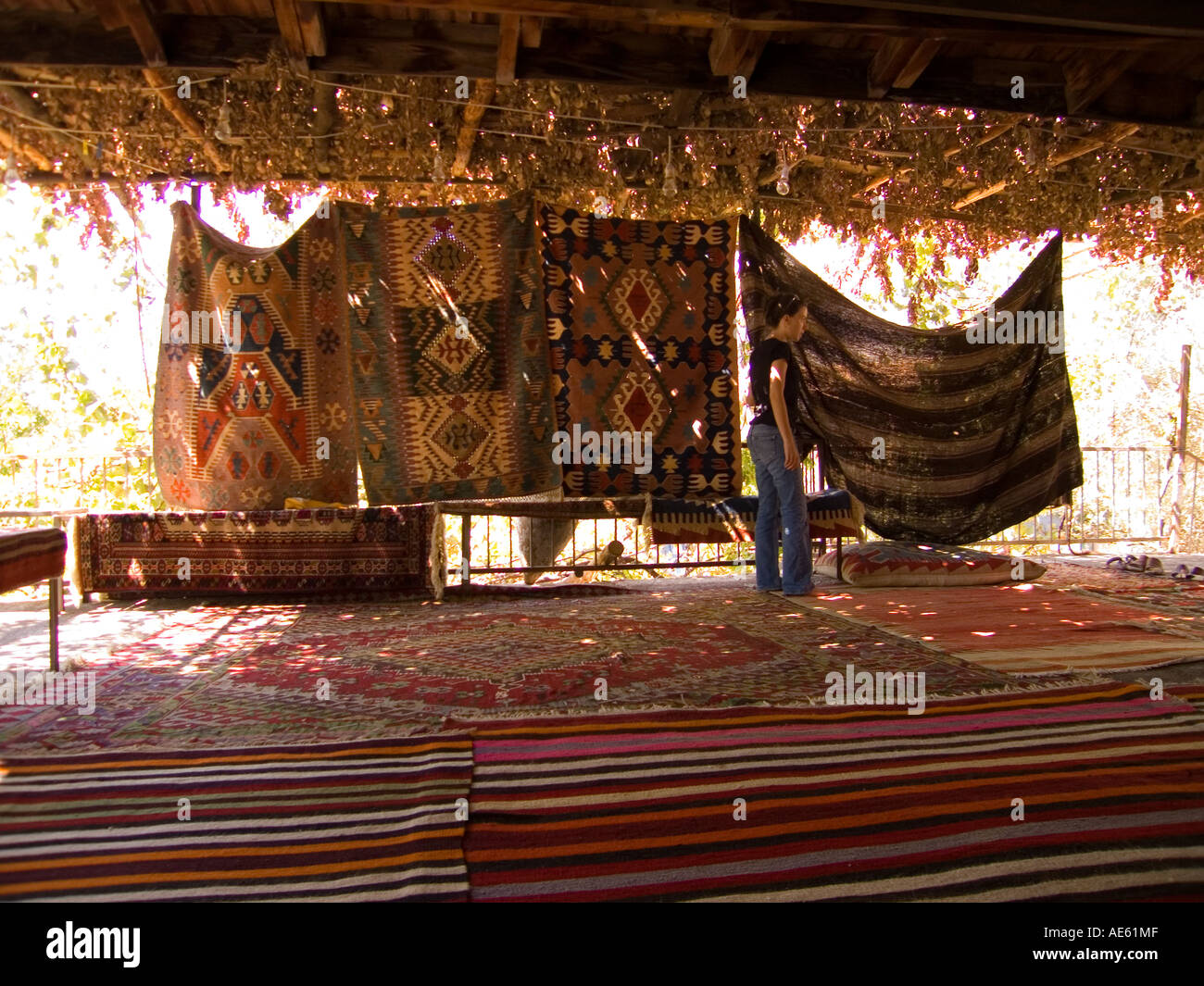 Turkish carpet and kilim factory display Bodrum area Stock Photo - Alamy