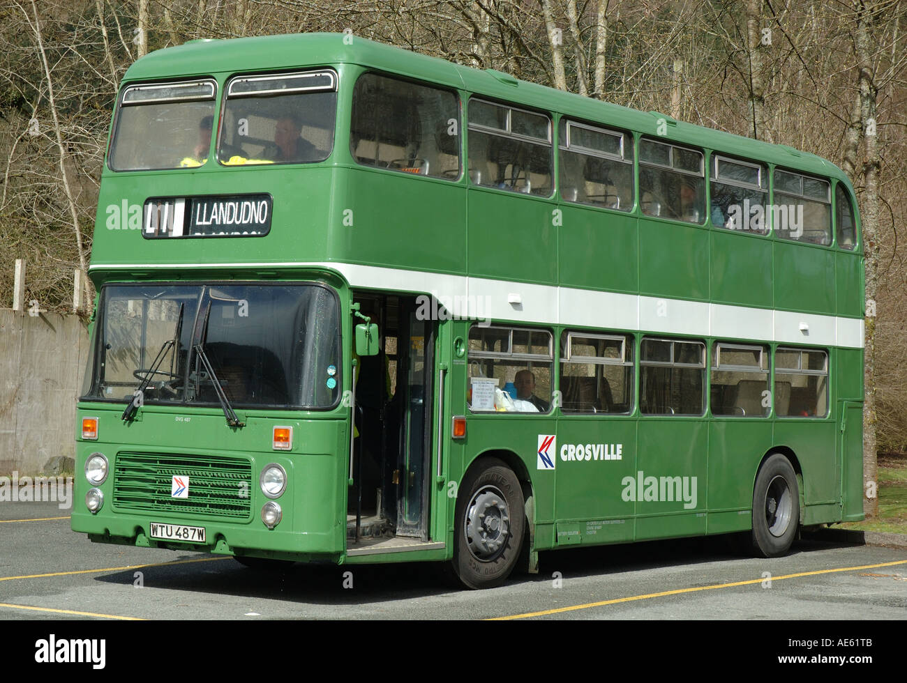 Bristol VR bus in green Crosville livery, North Wales, UK Stock Photo ...