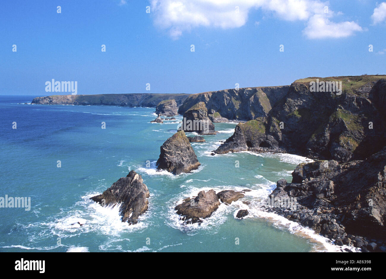 Bedruthan Steps Cornwall United Kingdom Stock Photo - Alamy