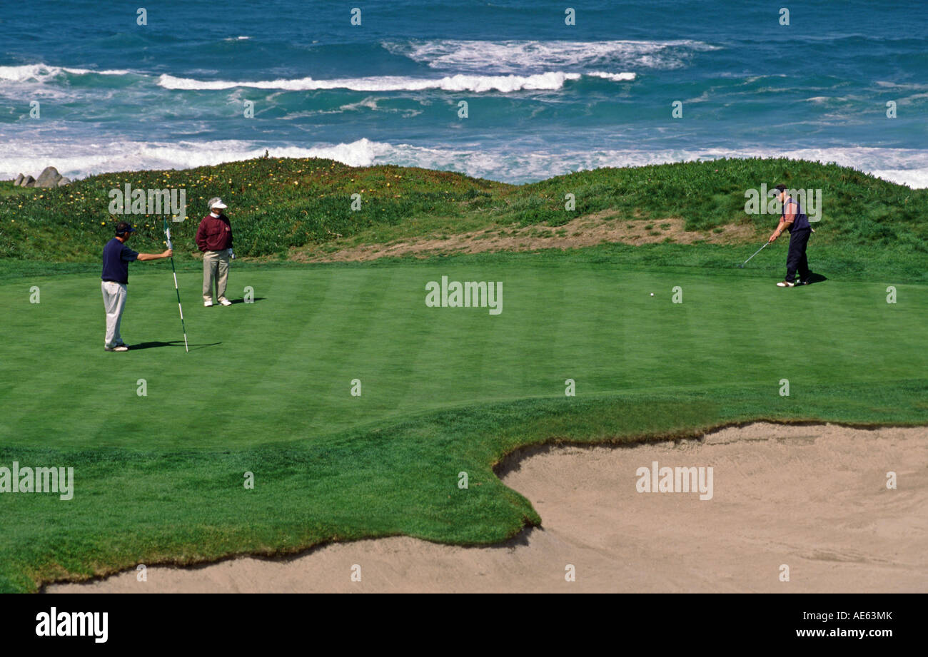 PUTTING on the GREEN at the THIRD HOLE of SPYGLASS Golf Course at ...