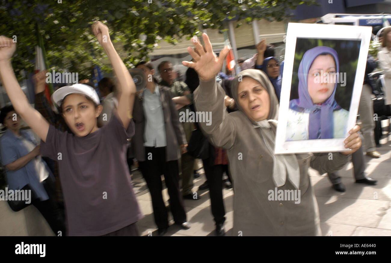 NCRI protest about arrest of Maryam Rajavi Stock Photo - Alamy