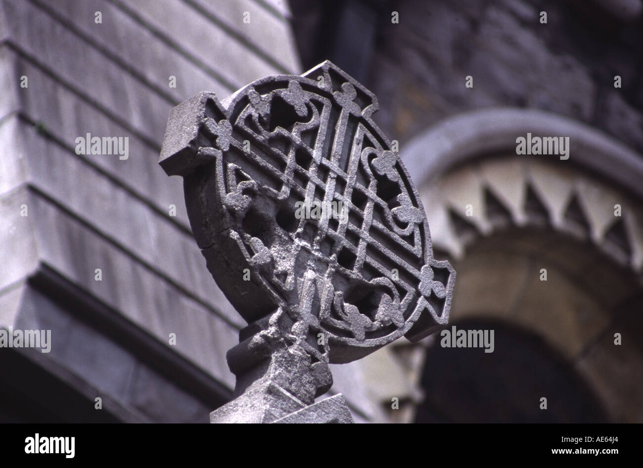 Ireland Dublin Christ Church Cathedral A celtic style cross on Christ ...