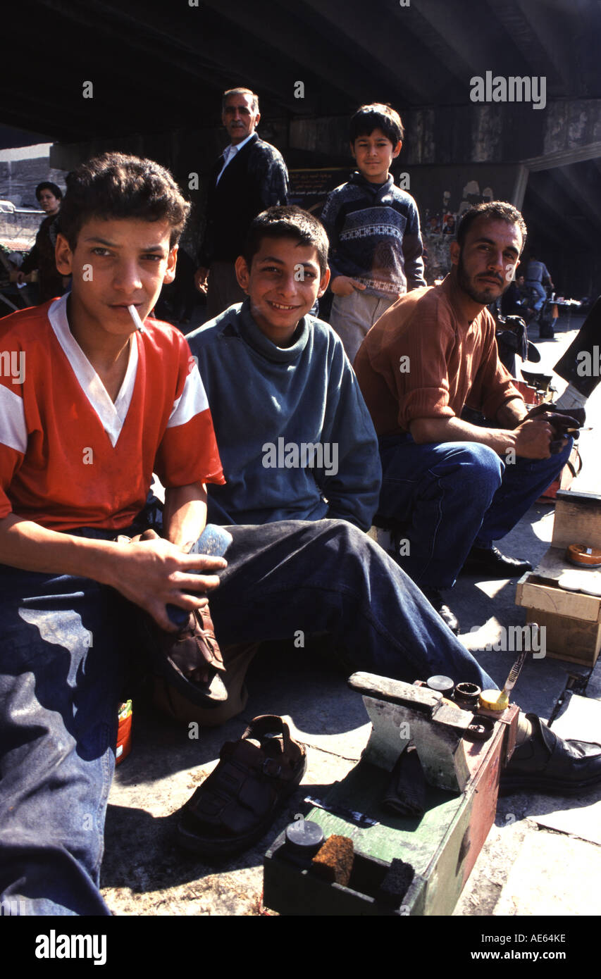 A portrait of Damascus show shiners, Syria Stock Photo - Alamy