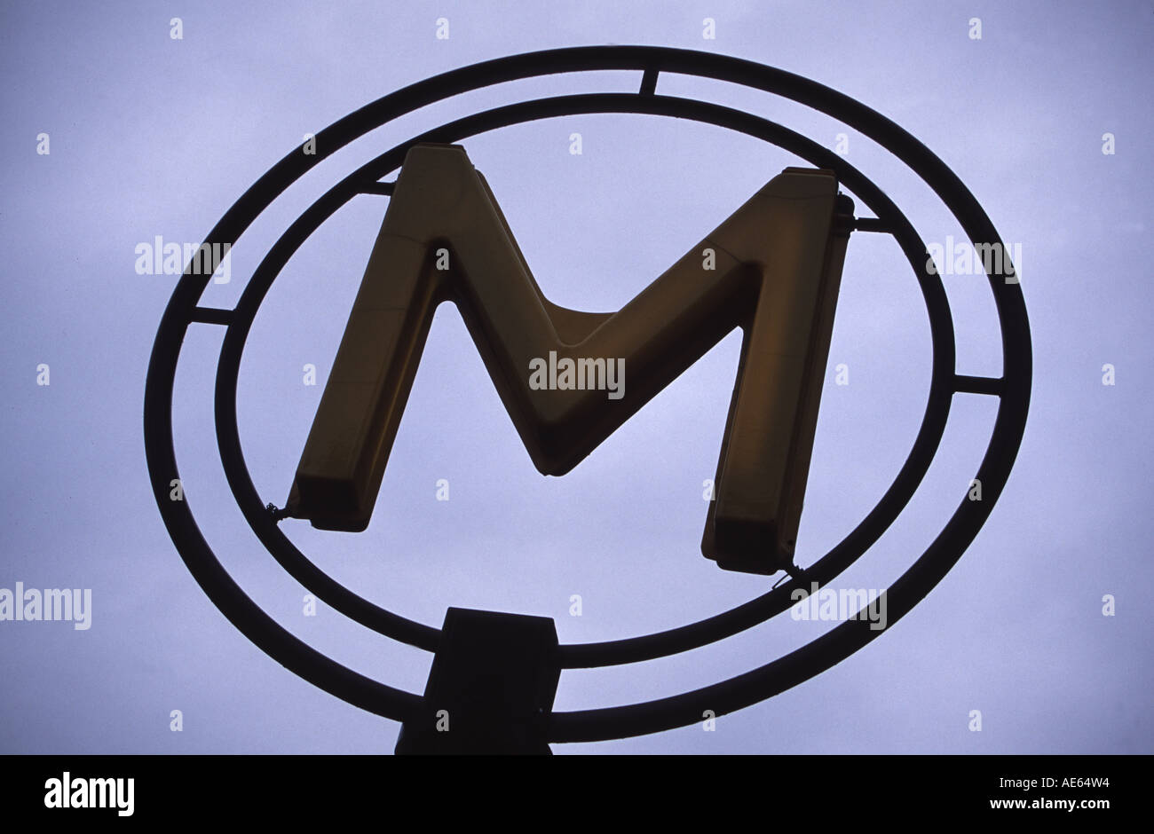 A sign of Paris's famous Metro train system, Paris France Stock Photo ...