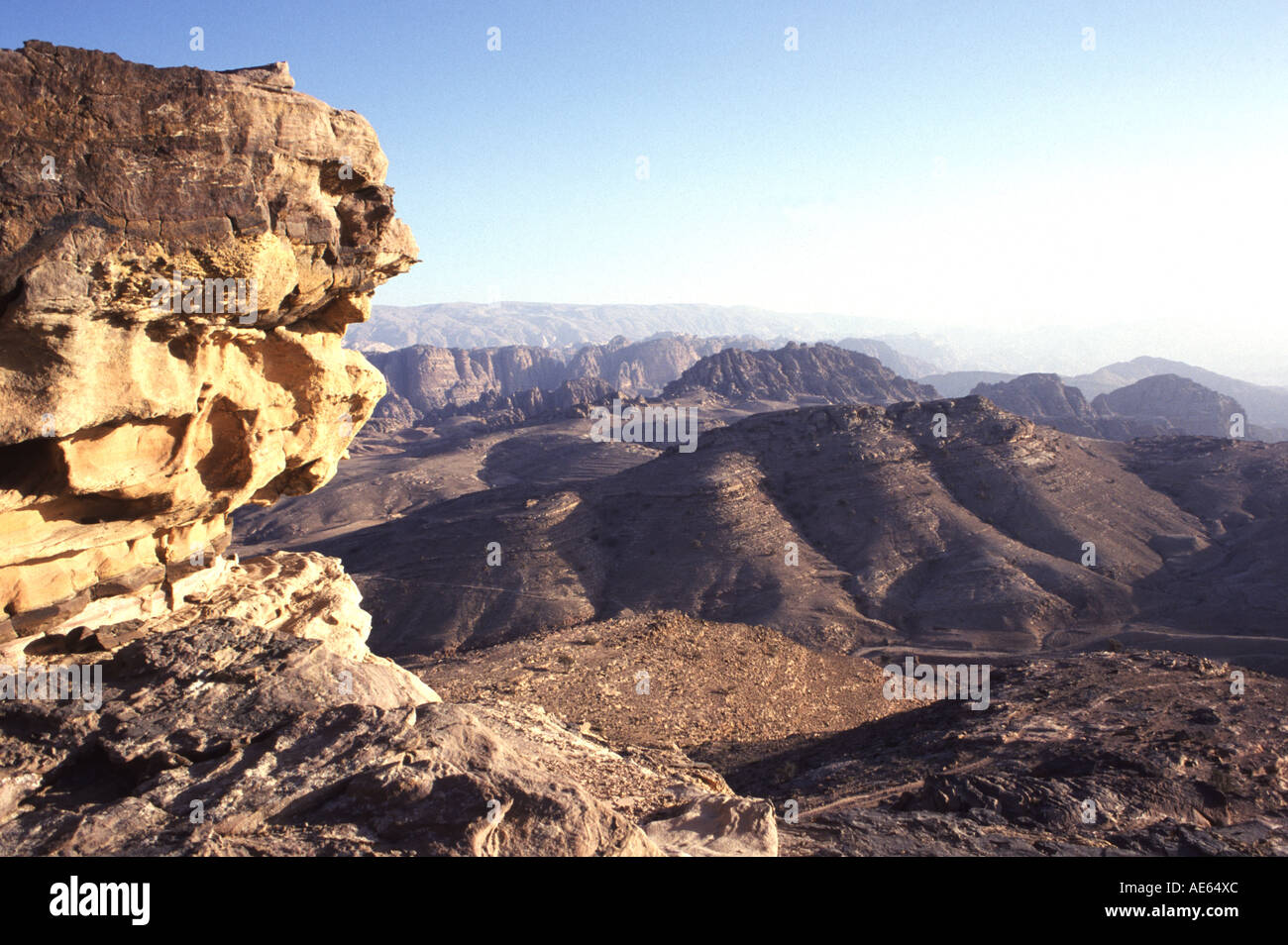 Jordan Petra Mt Hor The view from Mt Hor over the landscape of Petra ...