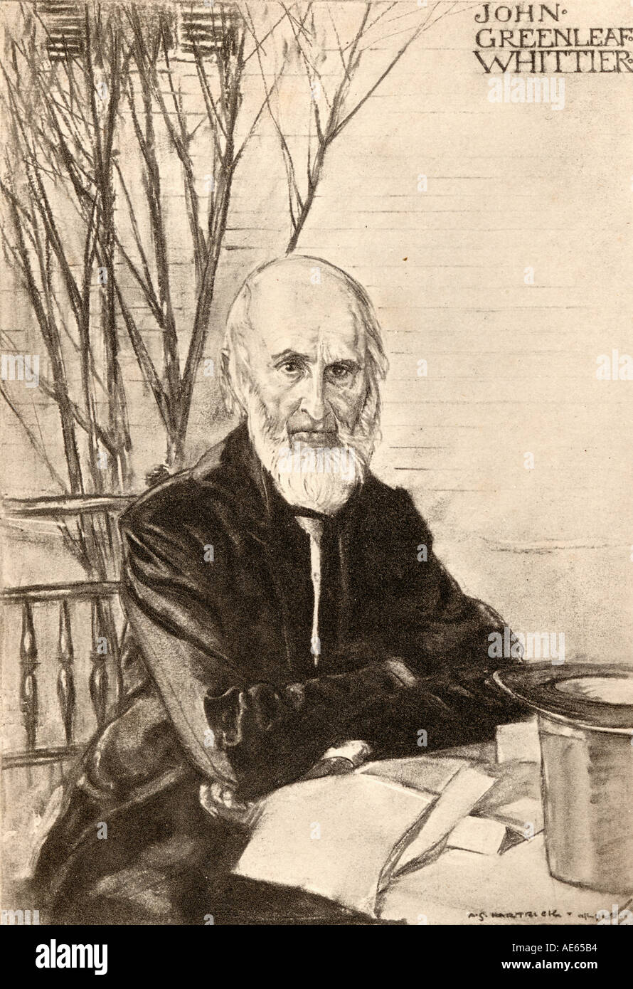 John Greenleaf Whittier, 1807 - 1892. American abolitionist and poet ...
