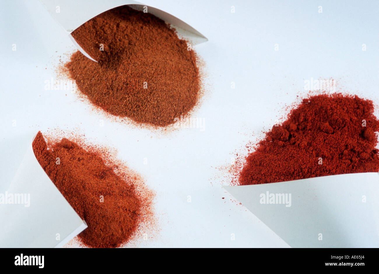 Pepper powder in paperbags (Capsicum tetragonum Stock Photo - Alamy