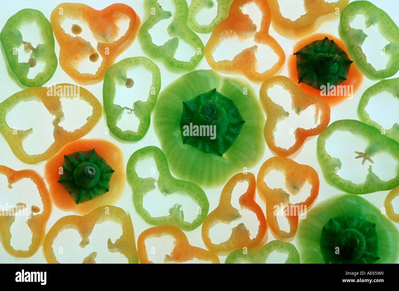 Pepper, cut (Capsicum annuum Stock Photo - Alamy