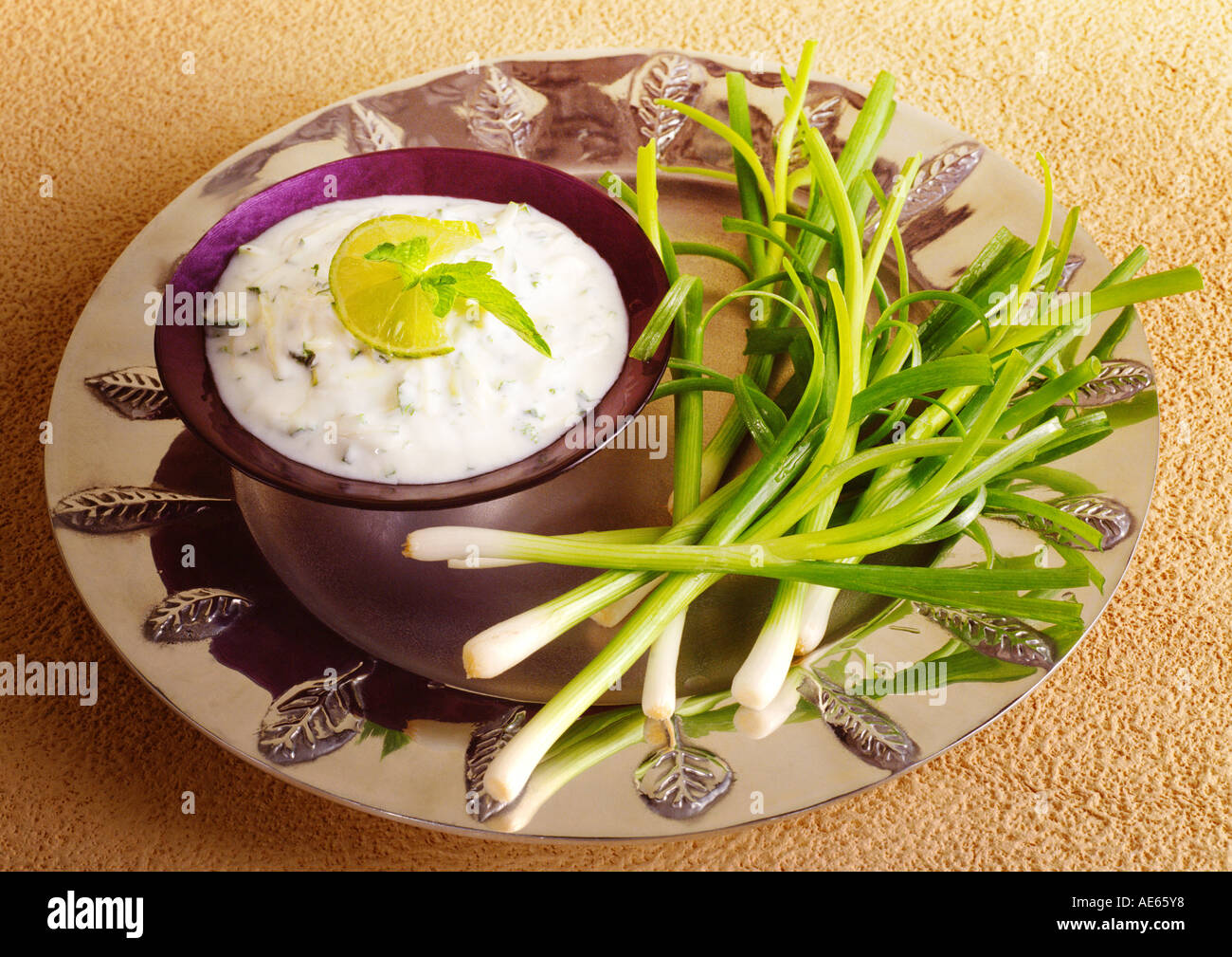 spring onion dip Stock Photo - Alamy