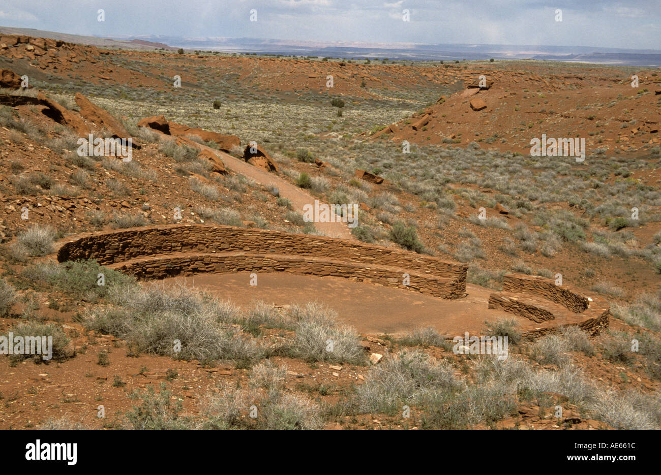 Wupatki National Monument Arizona USA Pueblo ruins amphitheatre ...