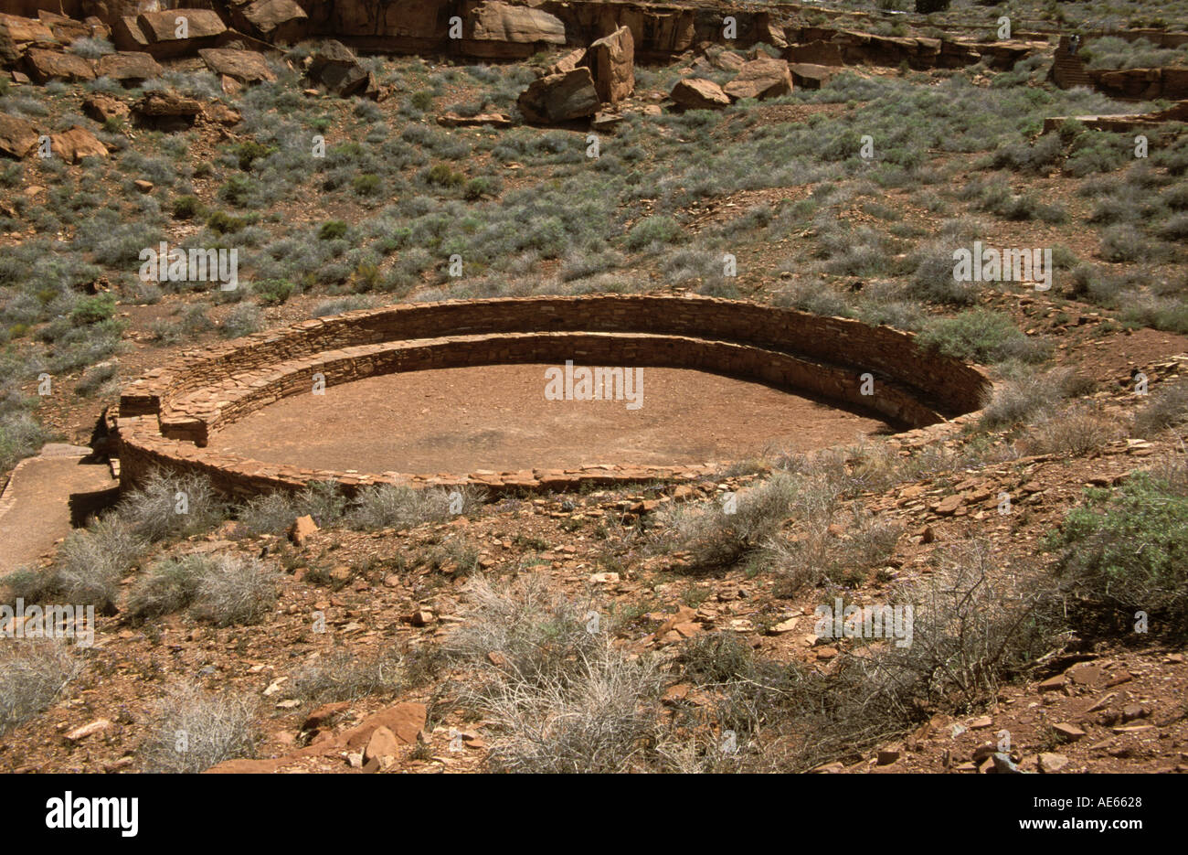 Wupatki National Monument Arizona USA Pueblo ruins amphitheatre ...