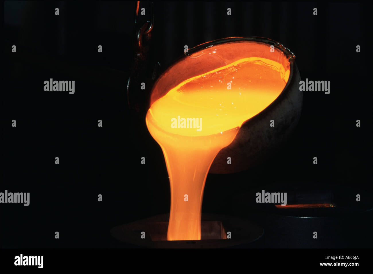 Red-hot molten glass, Sweden Stock Photo - Alamy