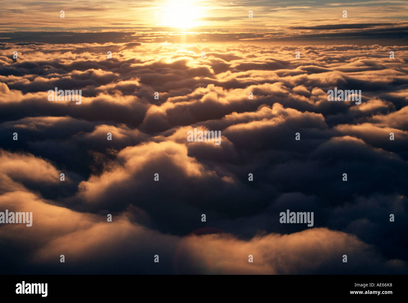 Sun above the clouds Stock Photo - Alamy