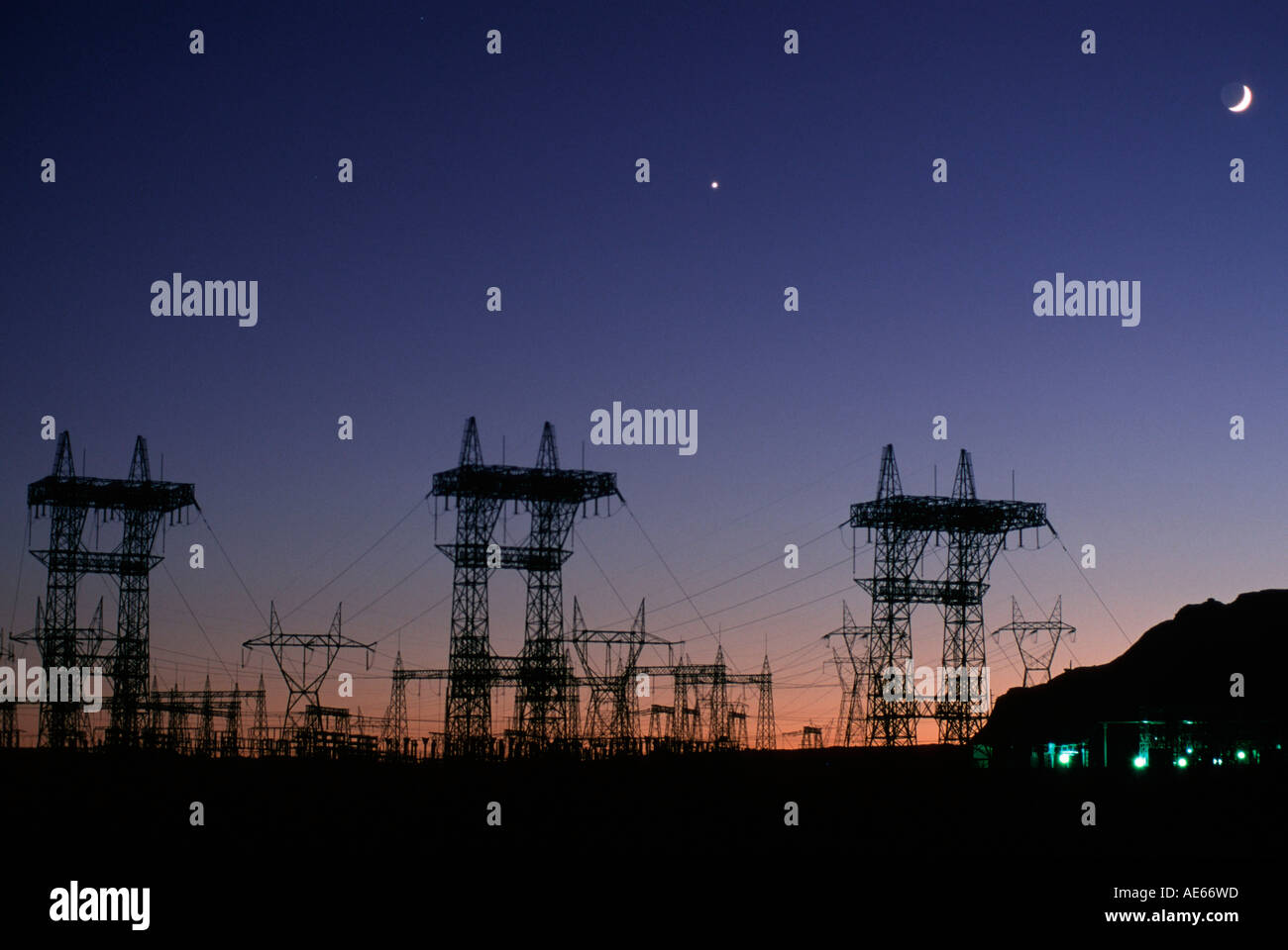 Electric Pylons, USA Stock Photo - Alamy