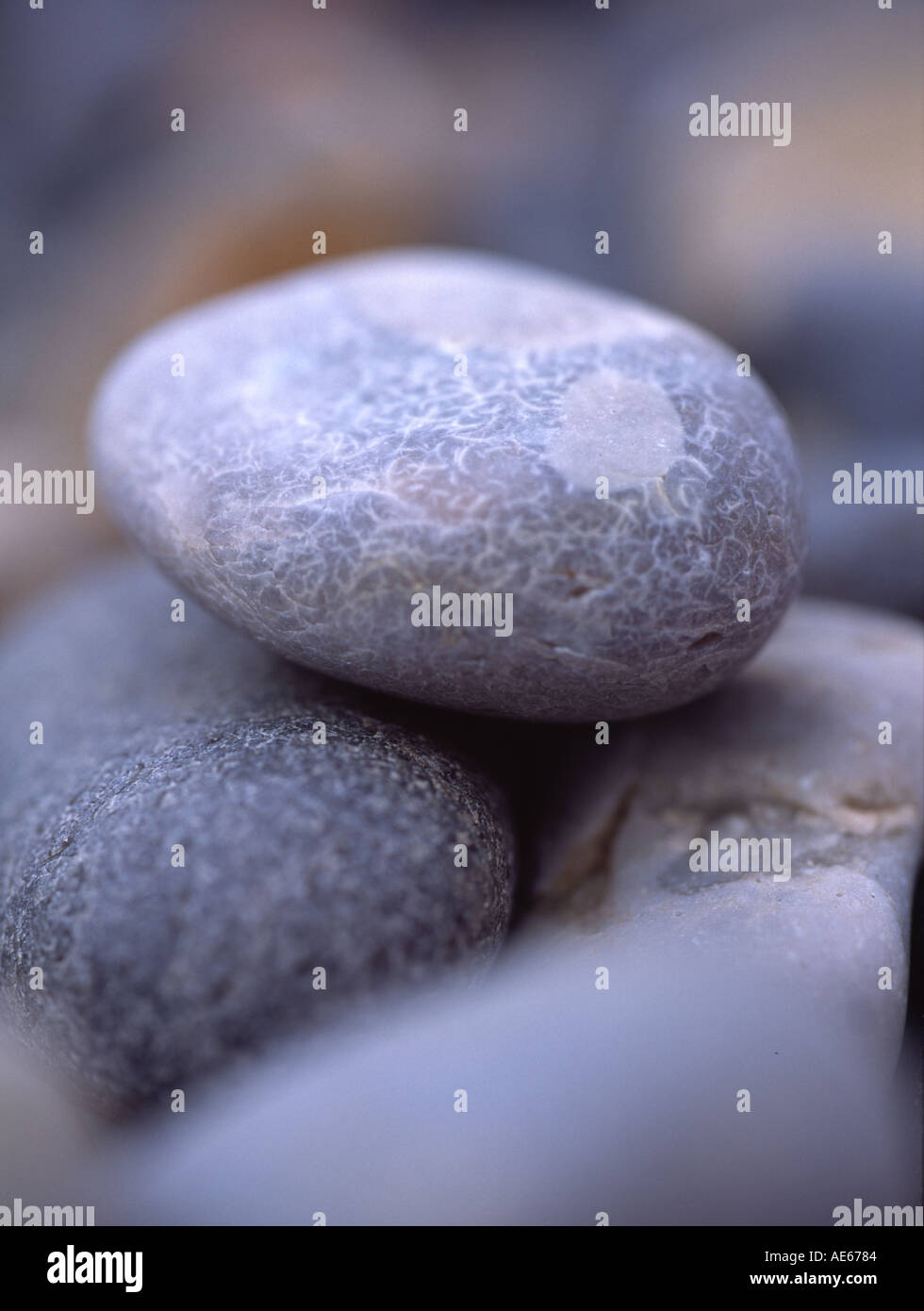 piles of pebbles on beach calming abstract Stock Photo - Alamy