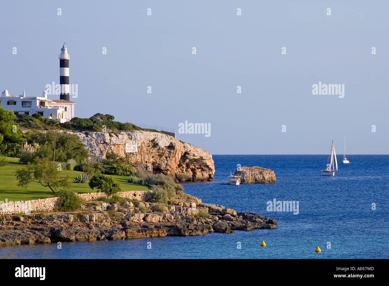 Majorca, lighthouse of Protocolom Stock Photo - Alamy