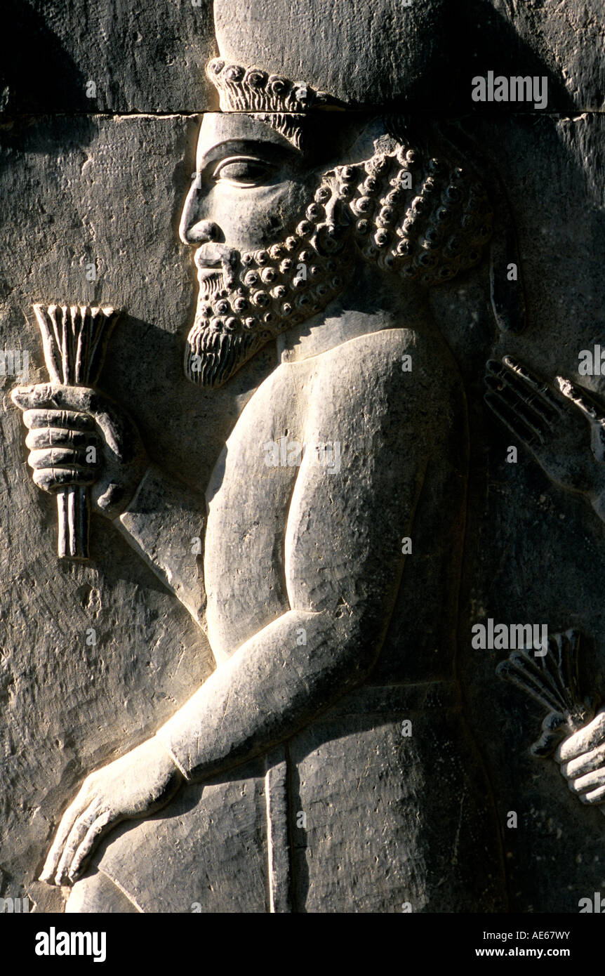Iran: bas relief of a Persian dignitary on the eatern wall of the ...