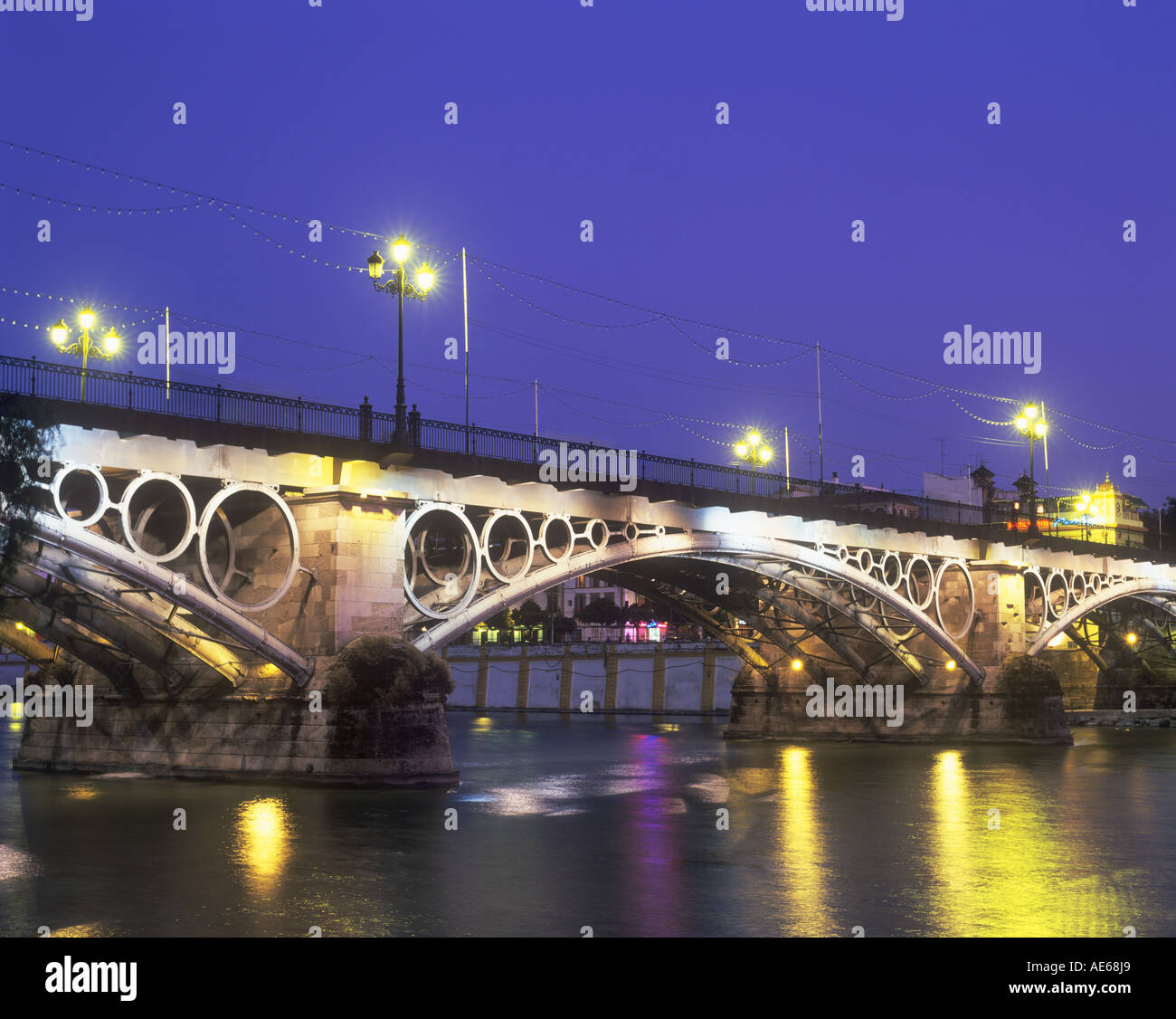 Spain Seville Isabel II bridge aka Triana Bridge Stock Photo - Alamy