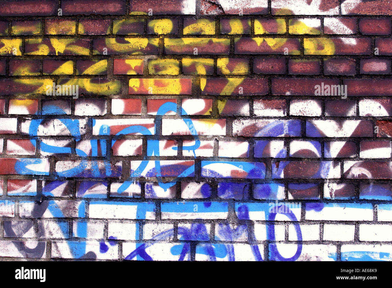 graffiti on a brick wall Stock Photo - Alamy