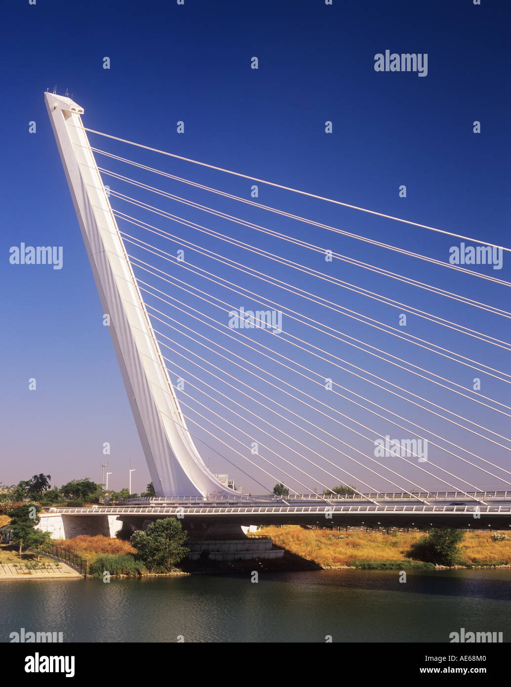 Alamillo Bridge Seville Spain Stock Photo - Alamy
