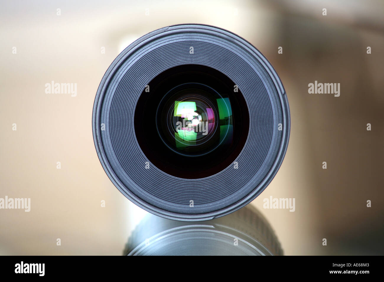 frontal view of a photo lens Stock Photo - Alamy