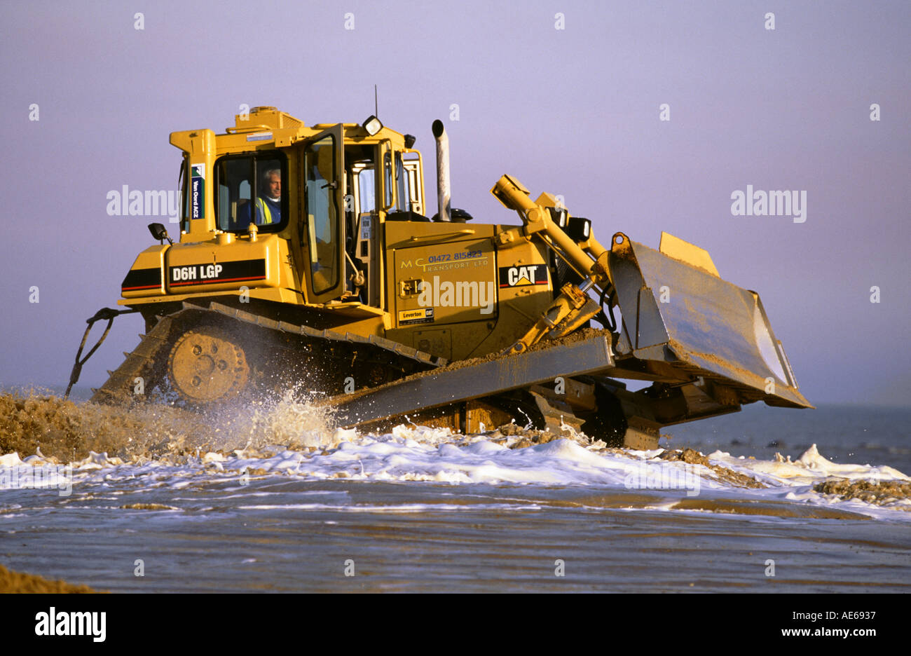 Bulldozer sea defences construction hi-res stock photography and images ...