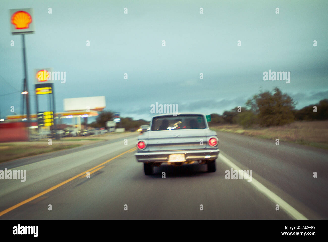 Car on the Freeway Stock Photo - Alamy