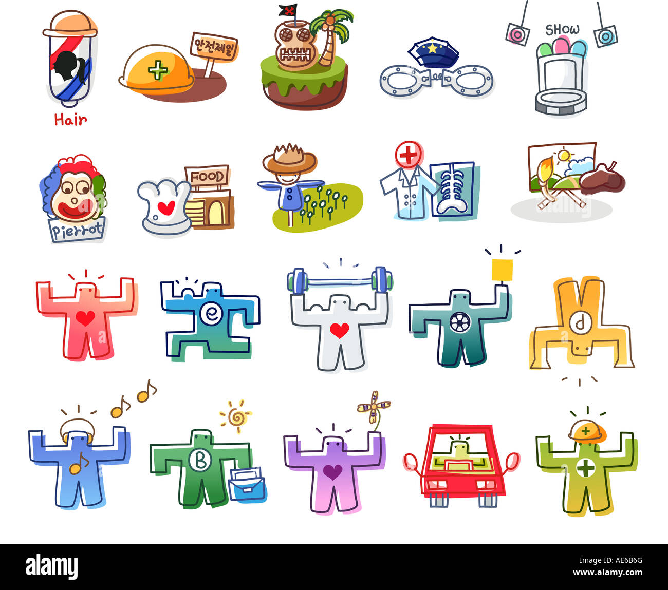 Large group of people showing various occupations Stock Photo - Alamy