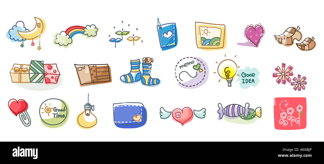 Close-up of different type of objects Stock Photo - Alamy