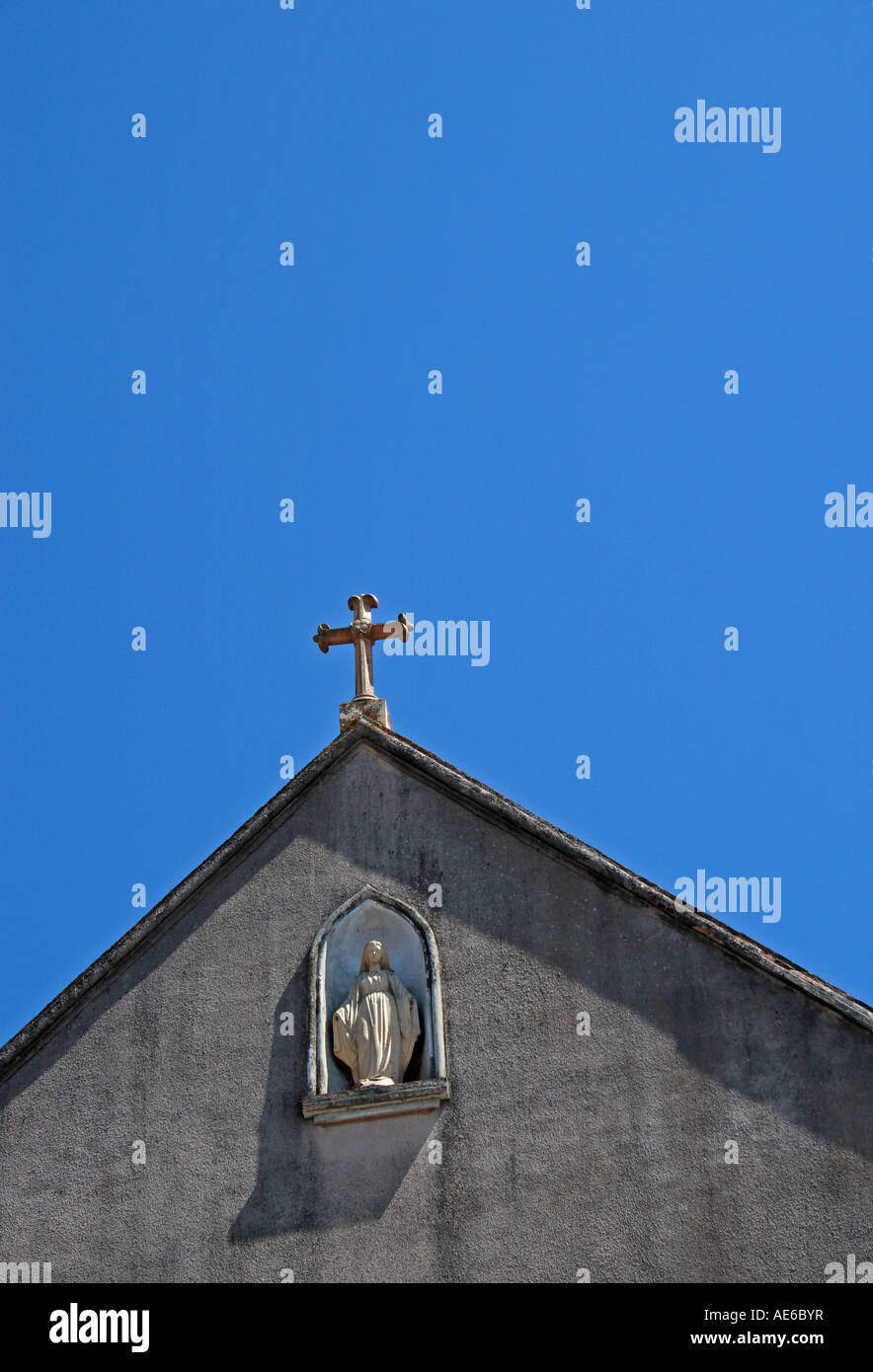 Virgin Mary and Cross Stock Photo - Alamy