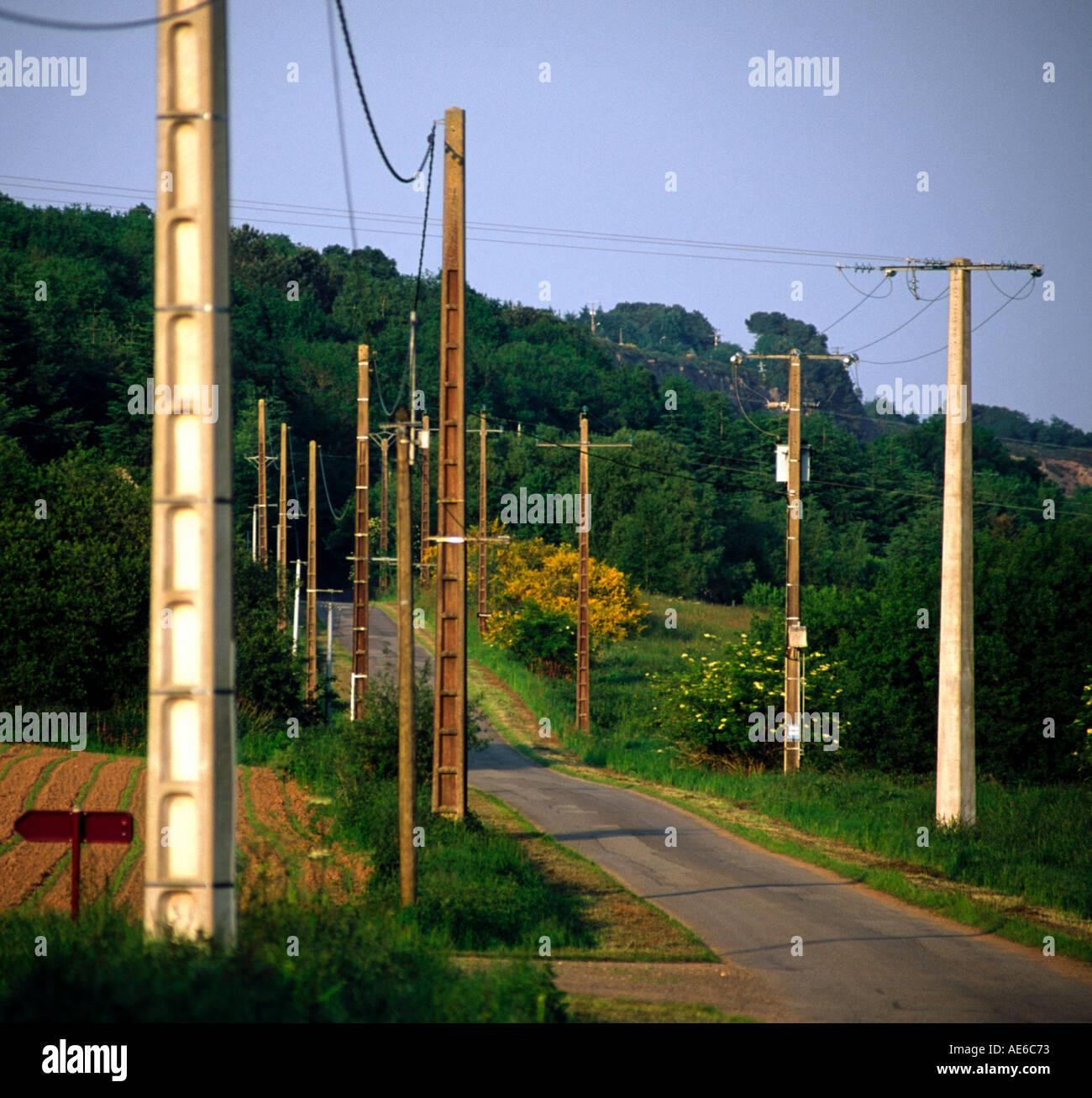 Telegraph poles france hi-res stock photography and images - Alamy