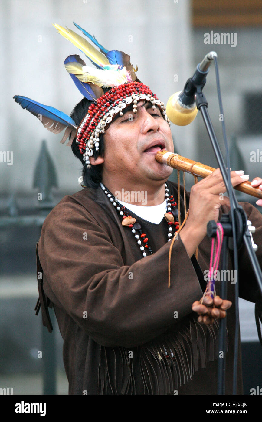 Peruvian Pipe Band Stock Photo - Alamy