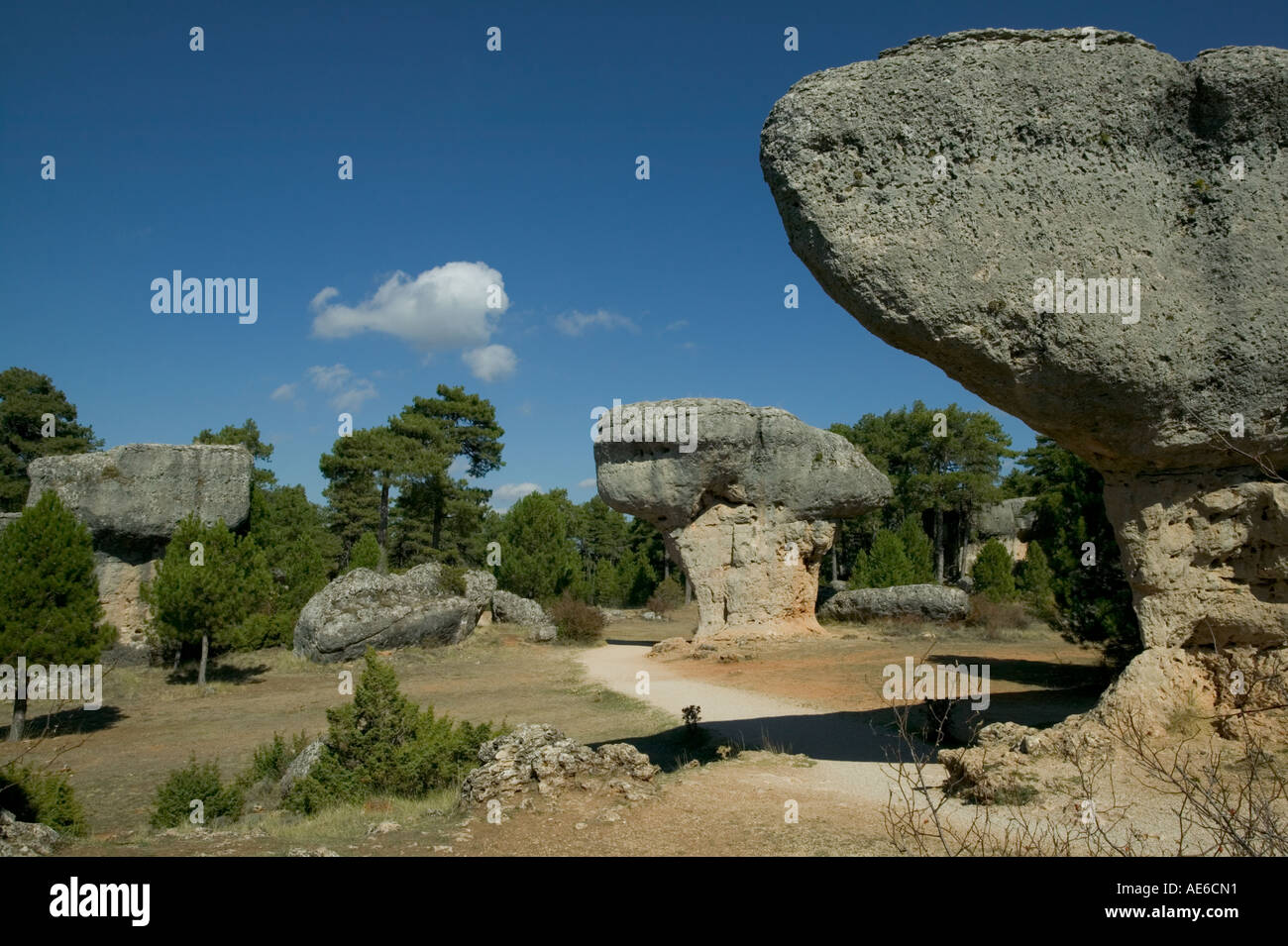 La Ciudad Encantada, karst limestone outcrop park, New Castile ...
