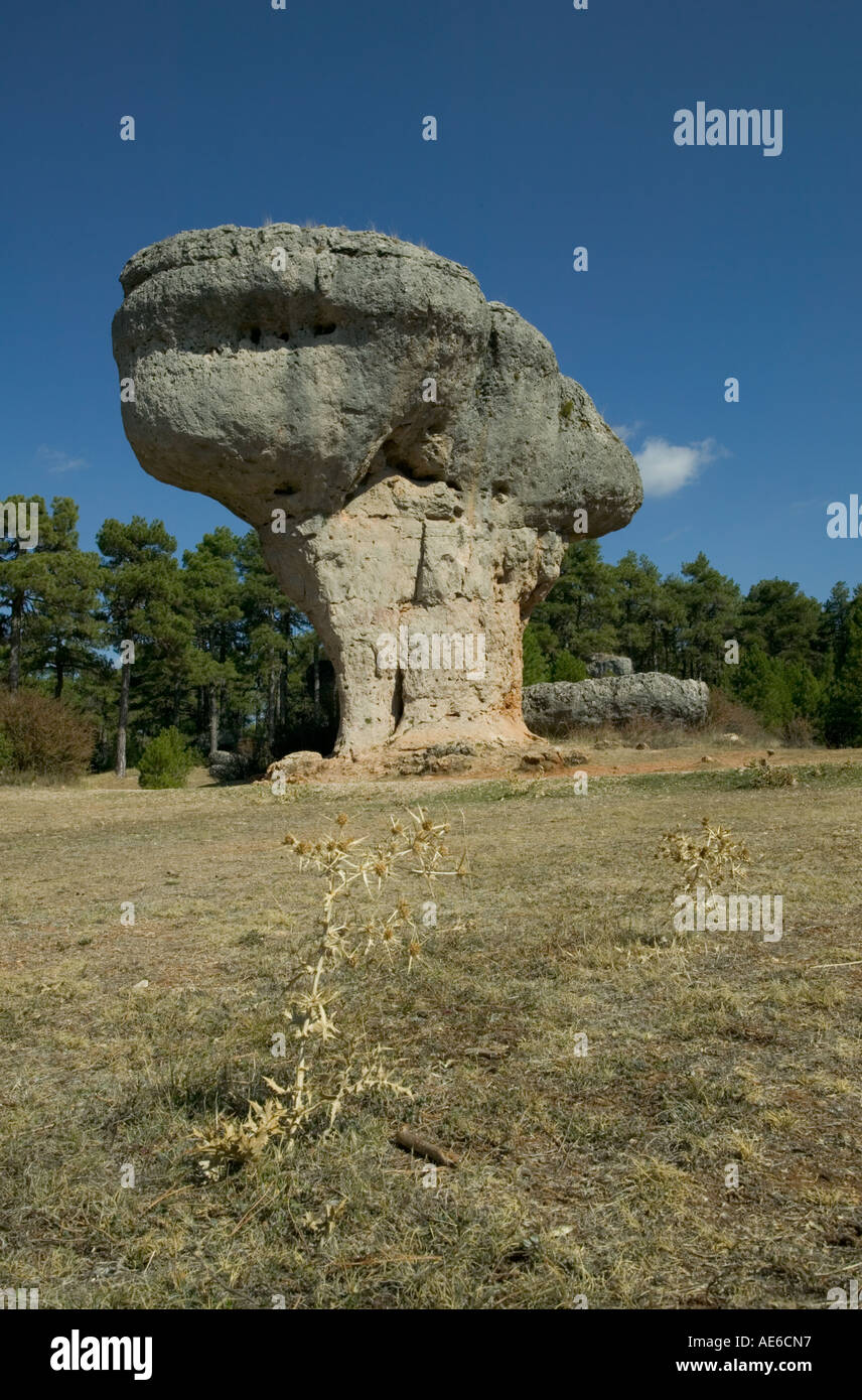 La Ciudad Encantada, karst limestone outcrop park, New Castile ...