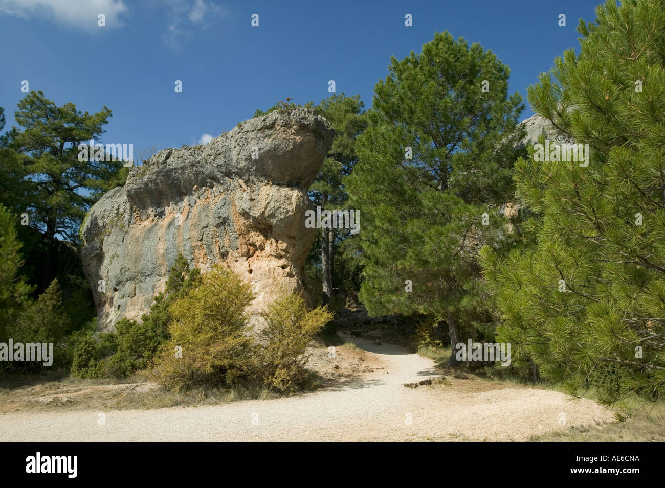 La Ciudad Encantada, karst limestone outcrop park, New Castile ...