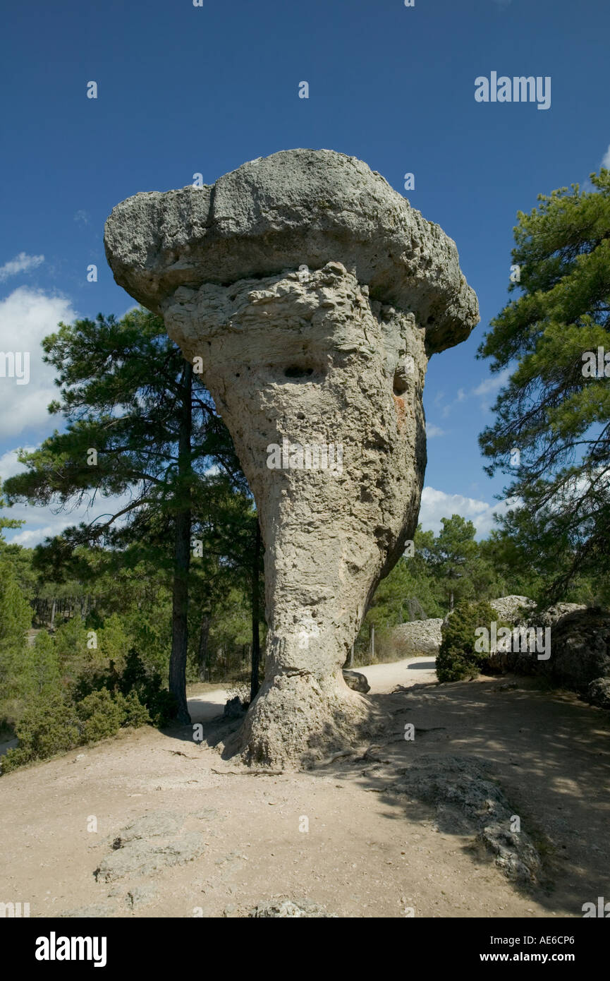 La Ciudad Encantada, karst limestone outcrop park, New Castile ...