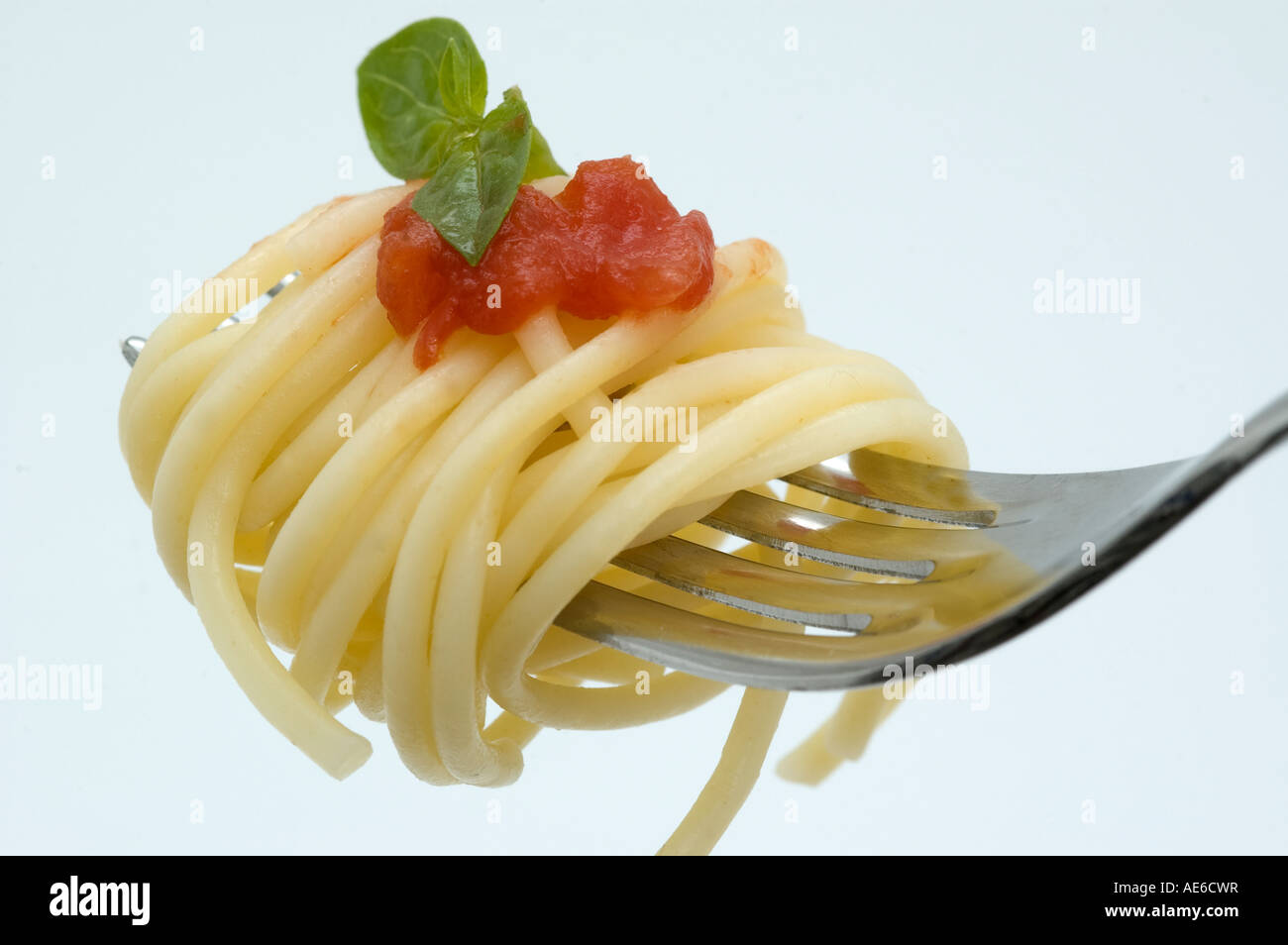 spaghetti pasta on the fork Stock Photo - Alamy