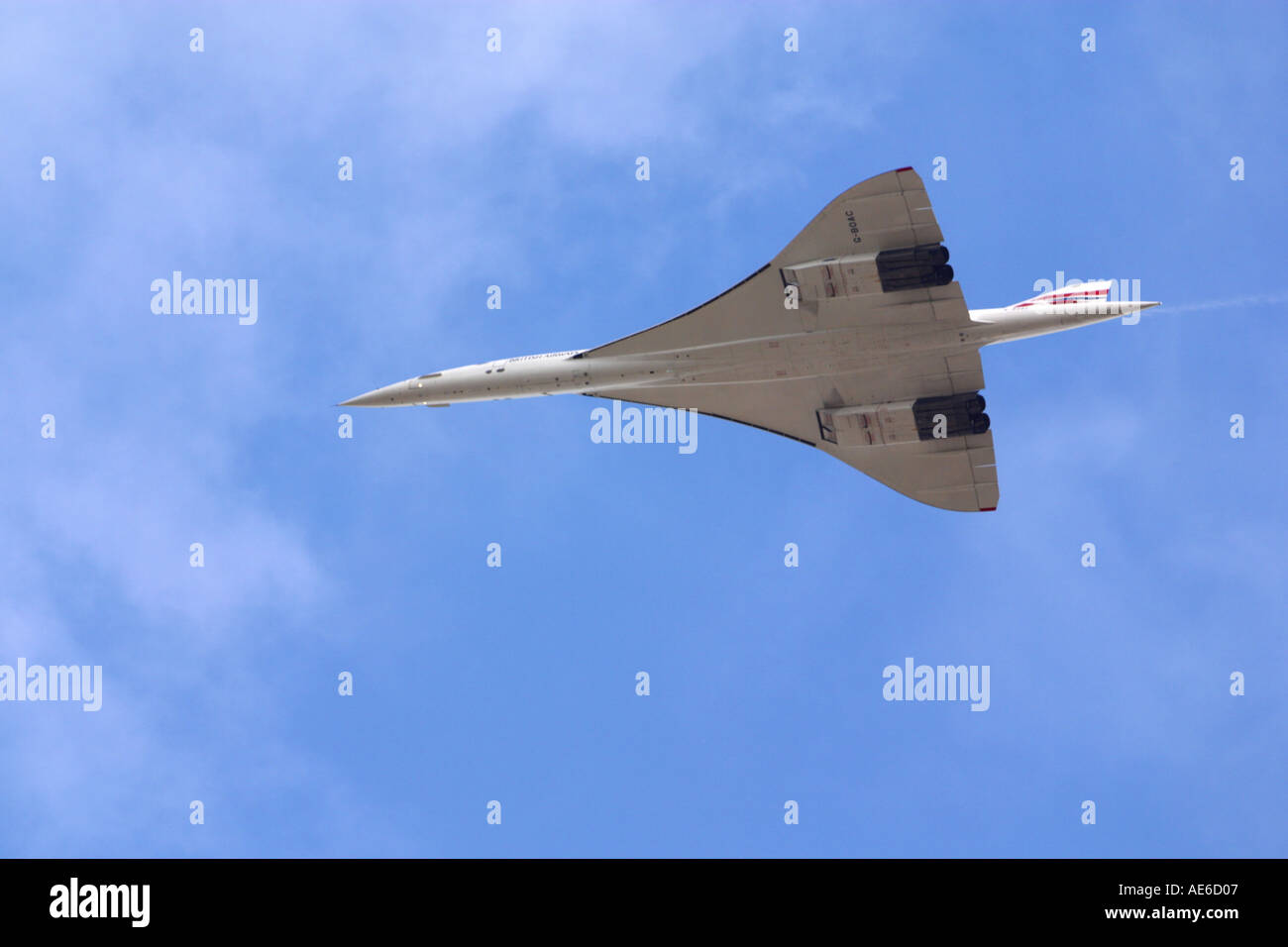 Concorde in flight, British Airways Stock Photo - Alamy