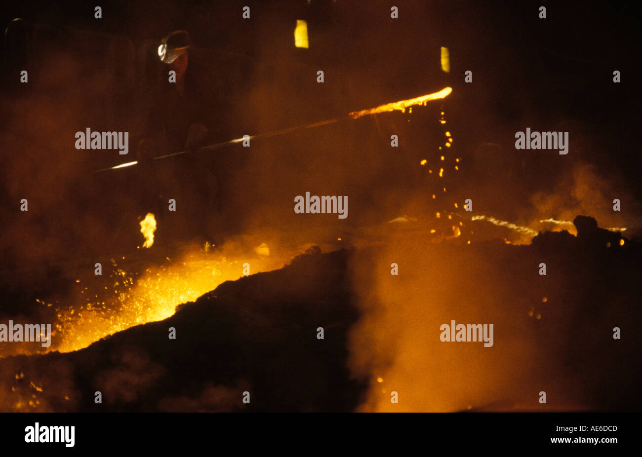 British Steel Corporation 1980s Wales 1980s. Hot metal Steel Mill Port ...