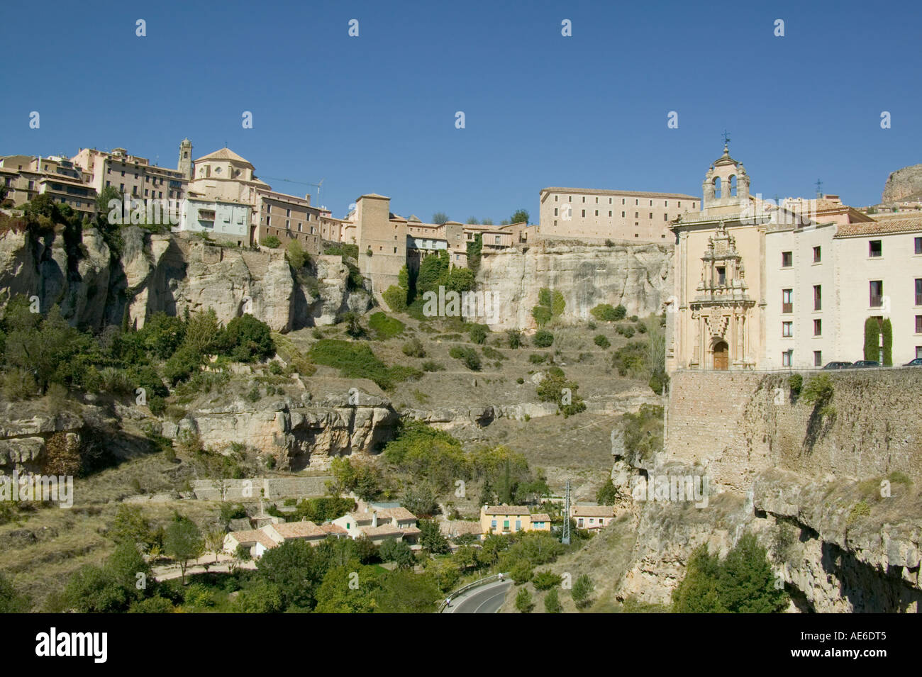 Parador Nacional de Cuenca from Puente de San Pablo, New Castile ...