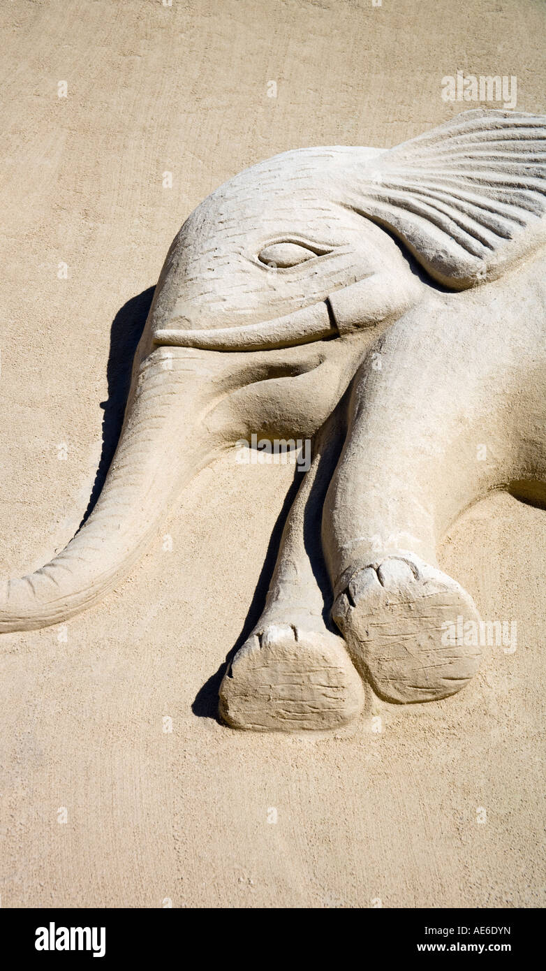BABY ELEPHANT MADE OF SAND Stock Photo - Alamy