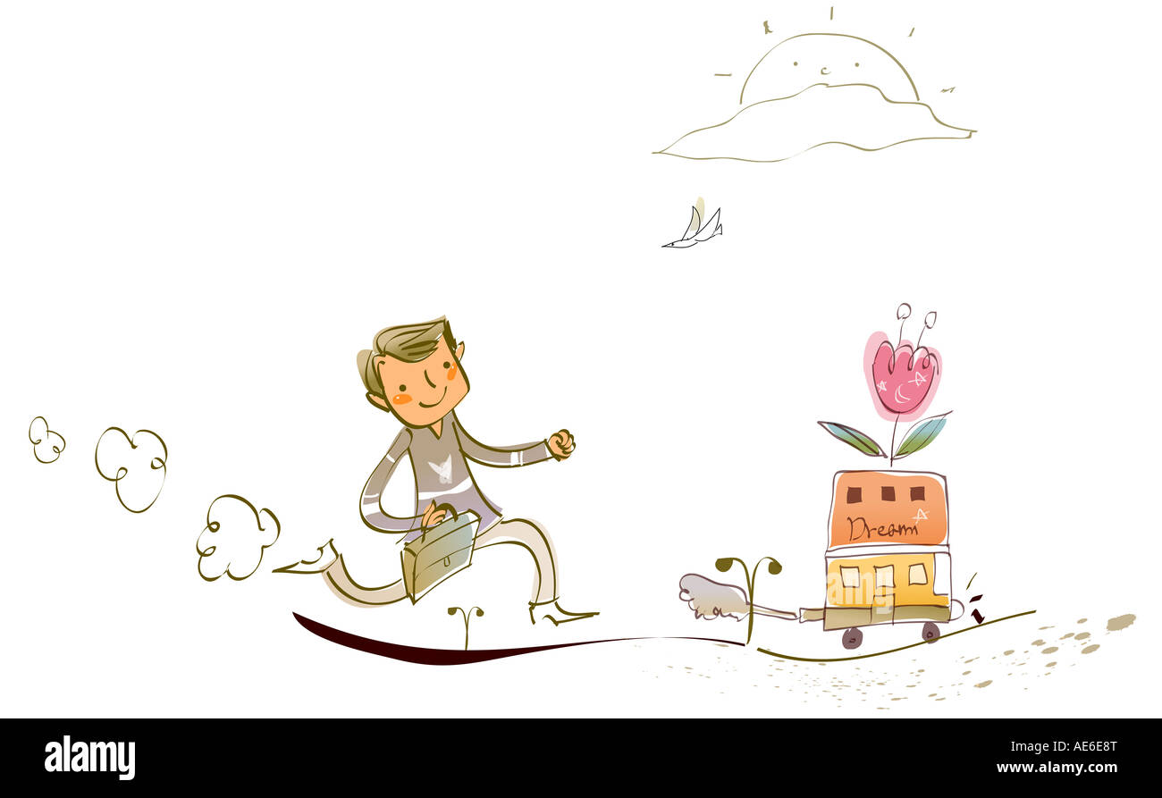 Man running towards a bus Stock Photo - Alamy