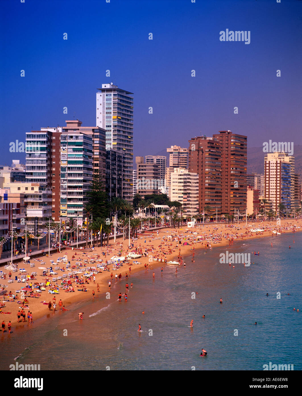 Benidorm Beach, Benidorm, Valencia, Spain Stock Photo - Alamy