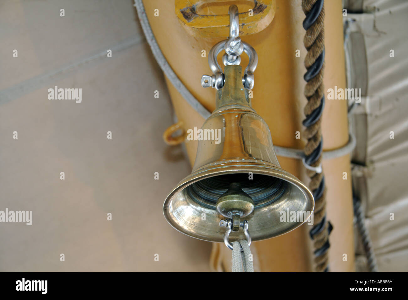 Ring bell on Guayas tall ship Stock Photo - Alamy