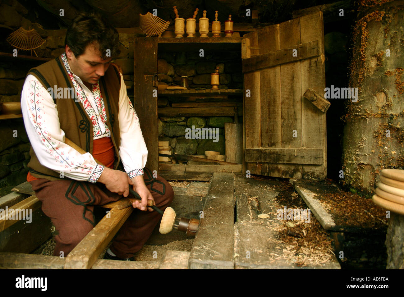 Wood turner demonstration hi-res stock photography and images - Alamy