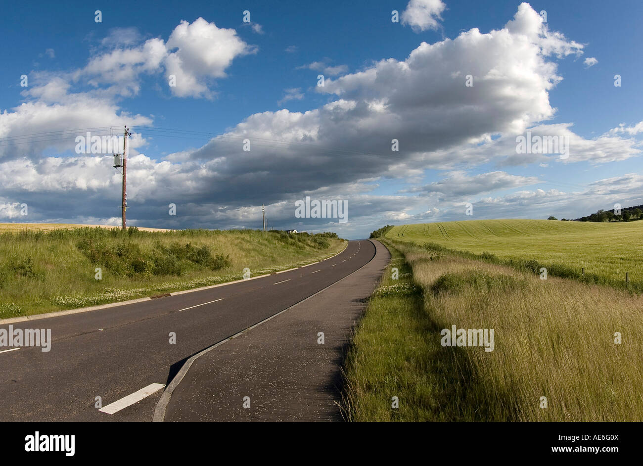 Field and road Stock Photo - Alamy